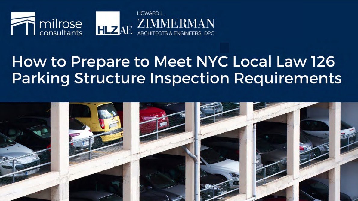 How to Prepare to Meet NYC Local Law 126 - Parking Structure Inspection ...